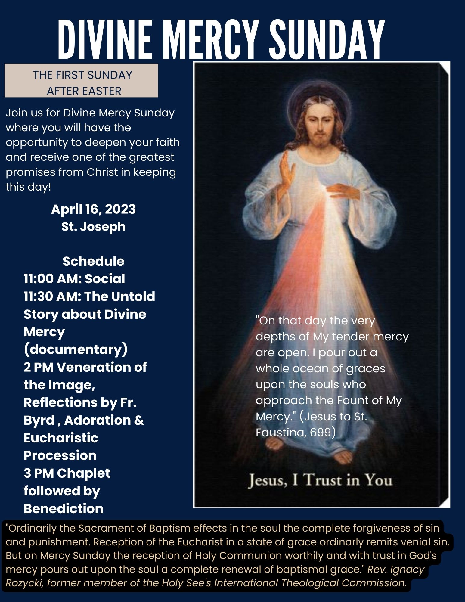 Divine Mercy Feast Day is Almost Here! - CCJC