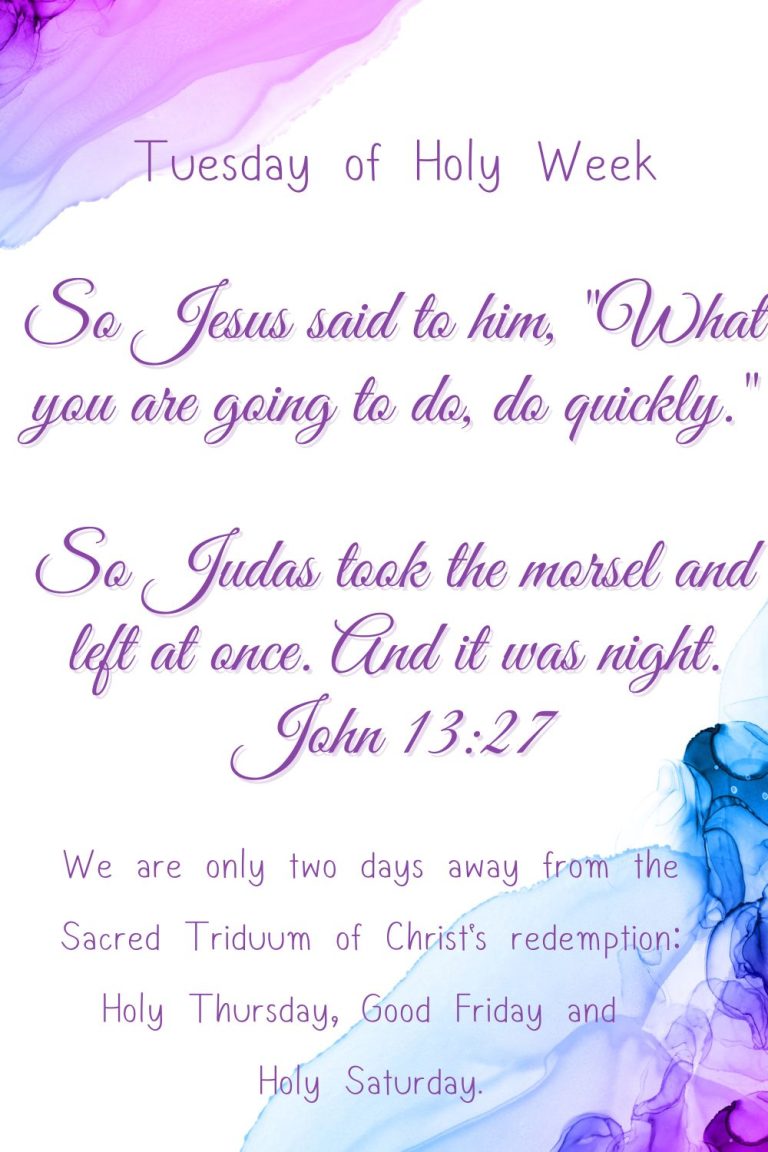 Tuesday of Holy Week - CCJC