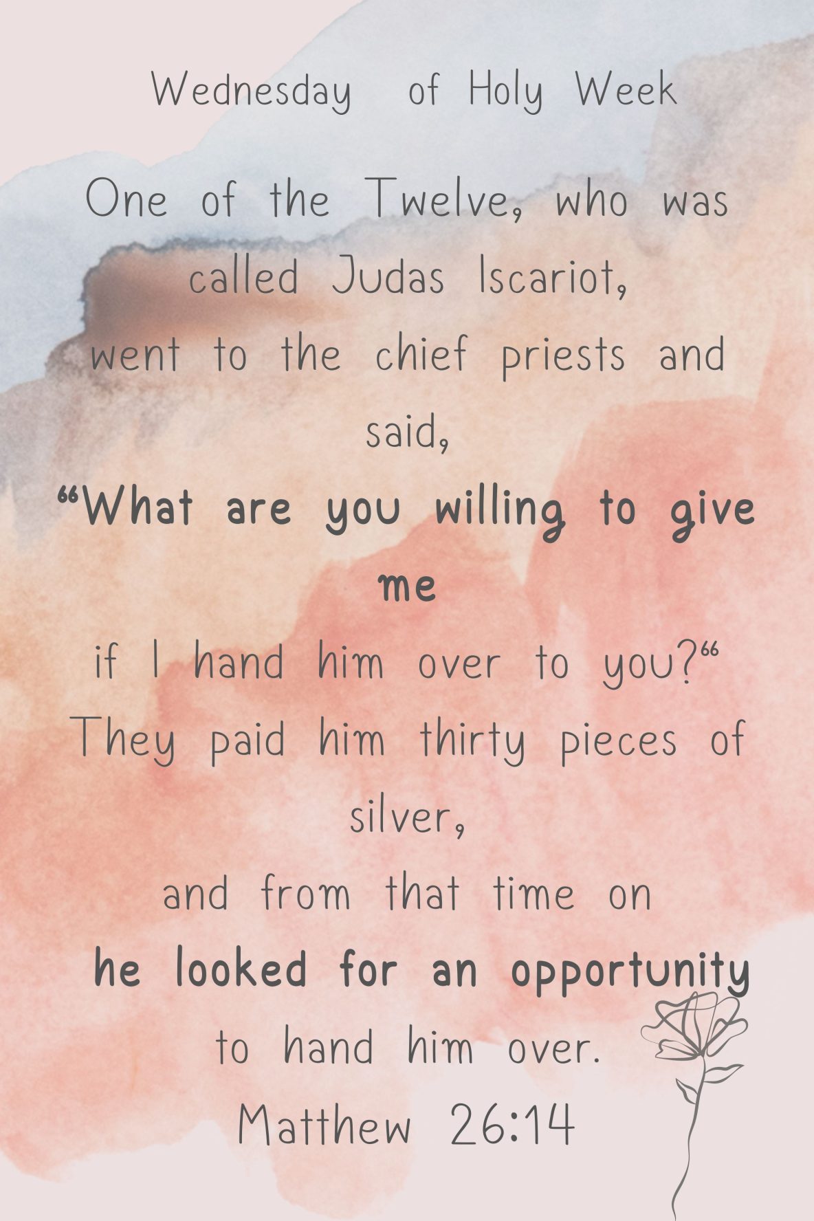 Spy Wednesday of Holy Week - CCJC