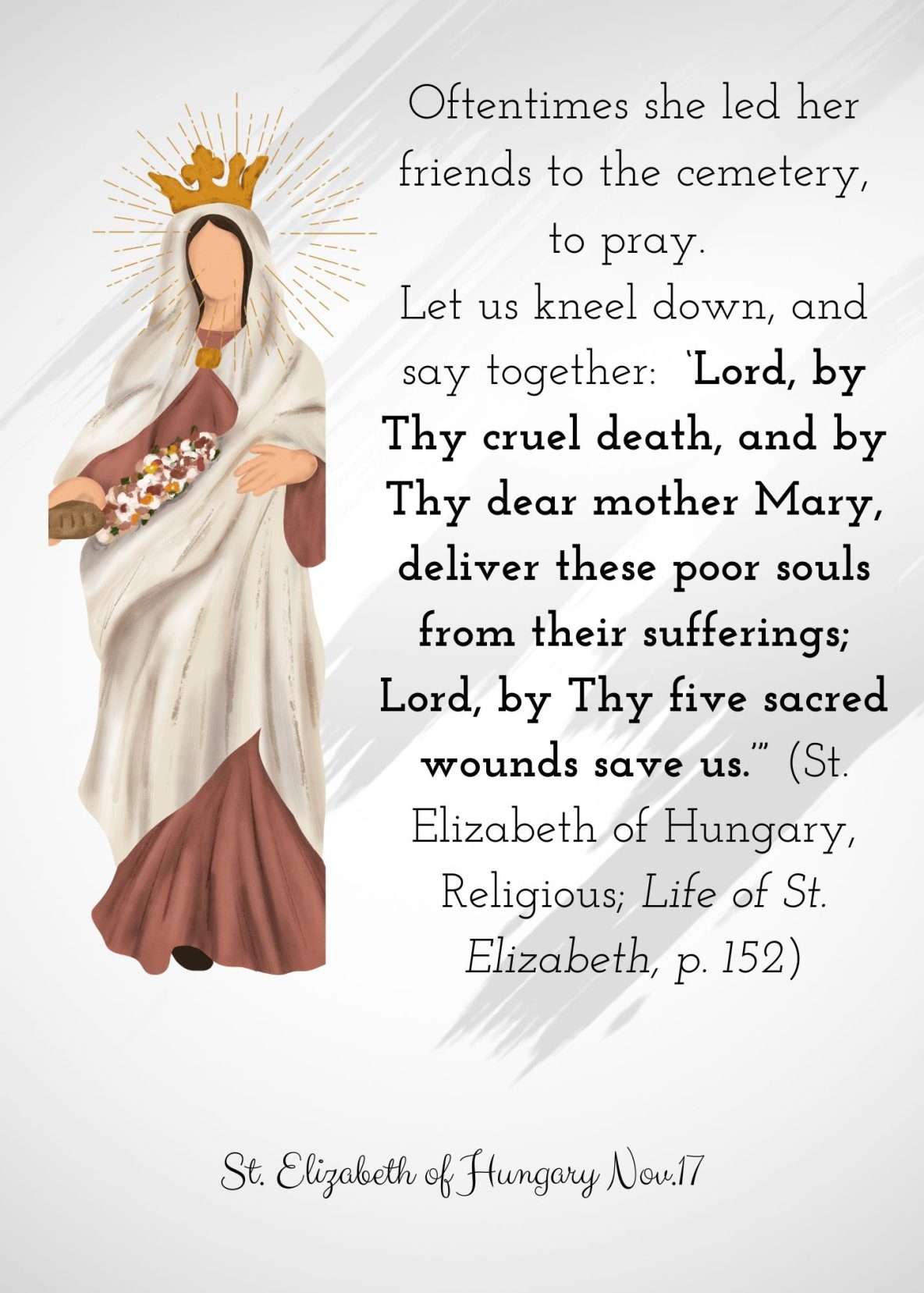 St. Elizabeth of Hungary// Her Prayer for the Poor Souls - CCJC