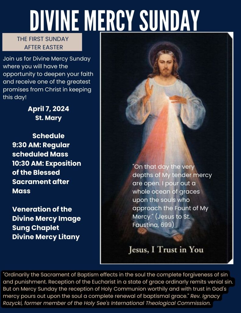 Divine Mercy Novena Starts Good Friday - CCJC