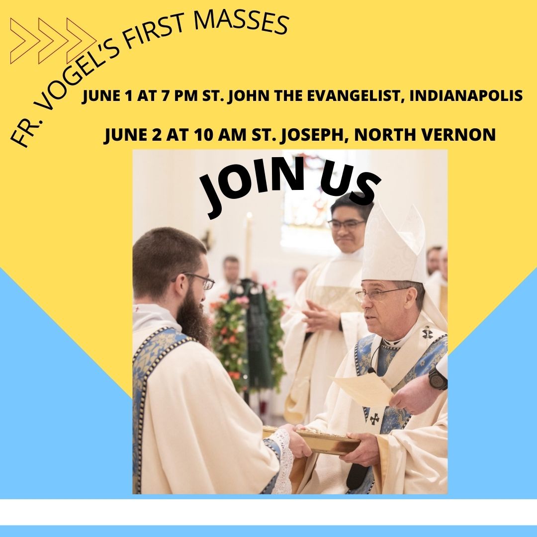 CCJC Memo: Info on Bobby Vogel's First Masses & Happy Anniversary Fr ...