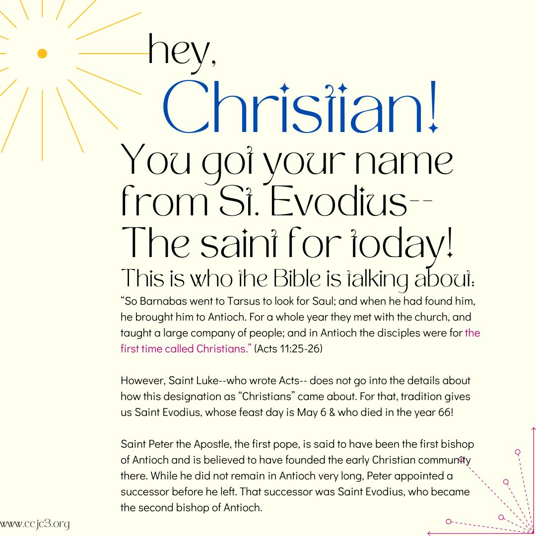 Hey Christian! This is Who First Used The Name! - CCJC